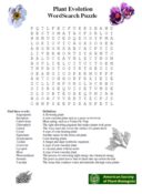 Plant evolution and diversity word search | Plantae