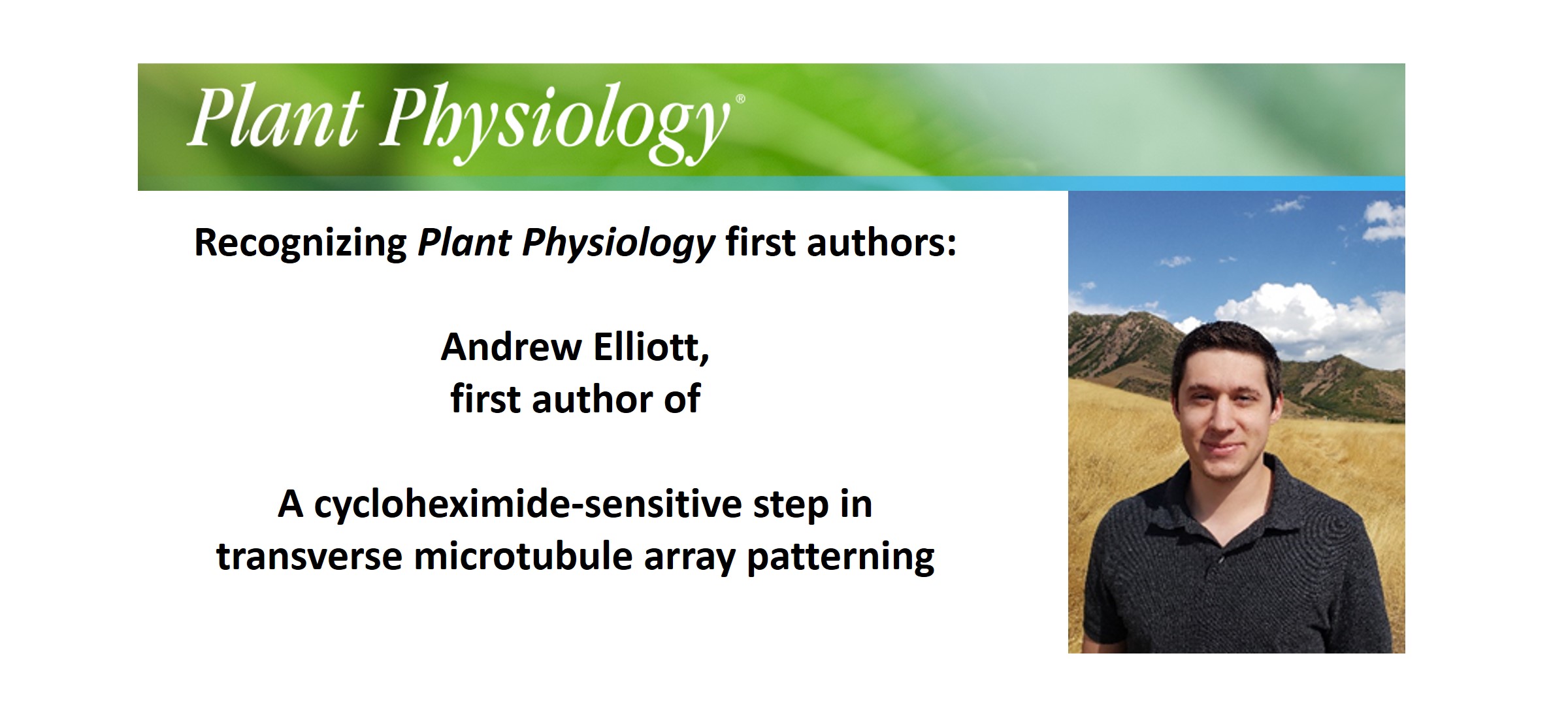 Recognizing Plant Physiology first authors: Andrew Elliott | Plantae