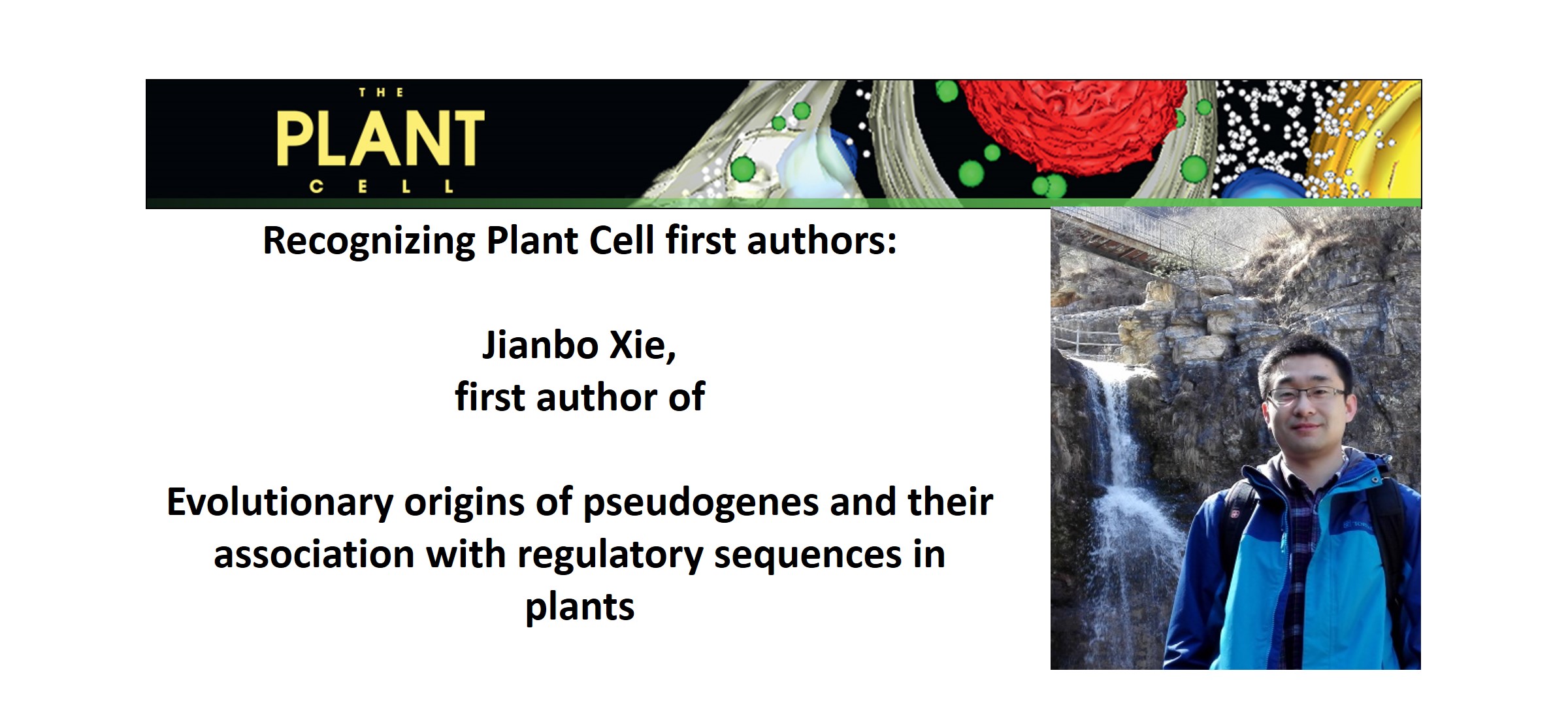 Recognizing Plant Cell first authors: Jianbo Xie | Plantae