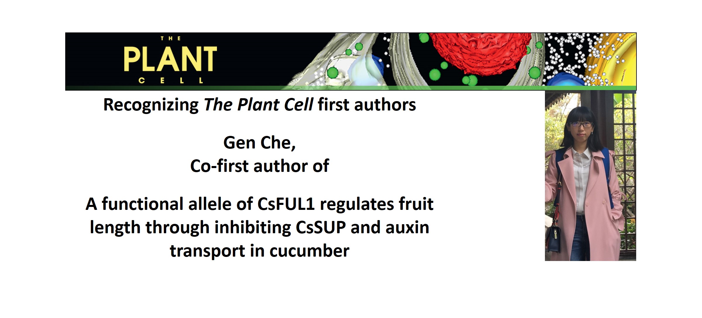 Recognizing The Plant Cell first authors: Gen Che | Plantae