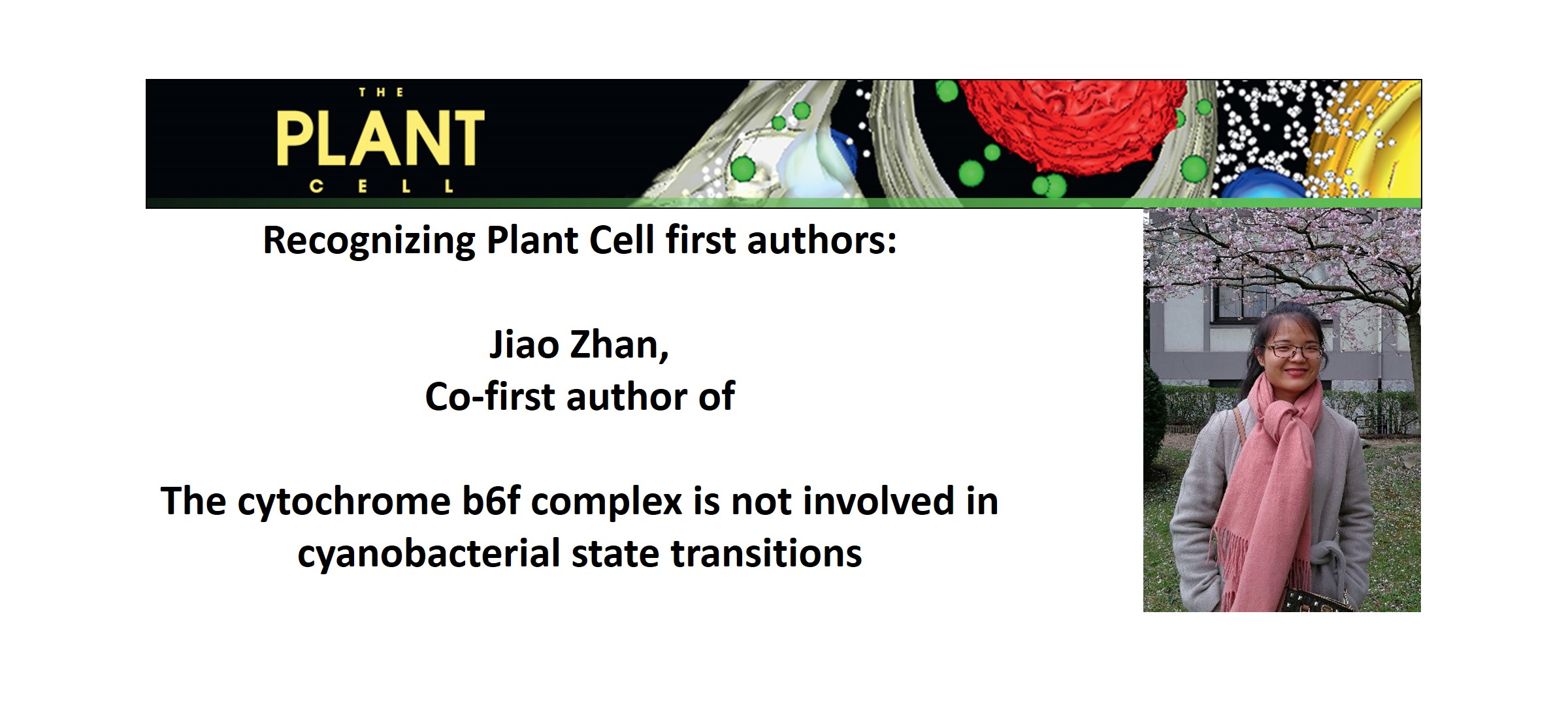 Recognizing Plant Cell first author: Jiao Zhan | Plantae