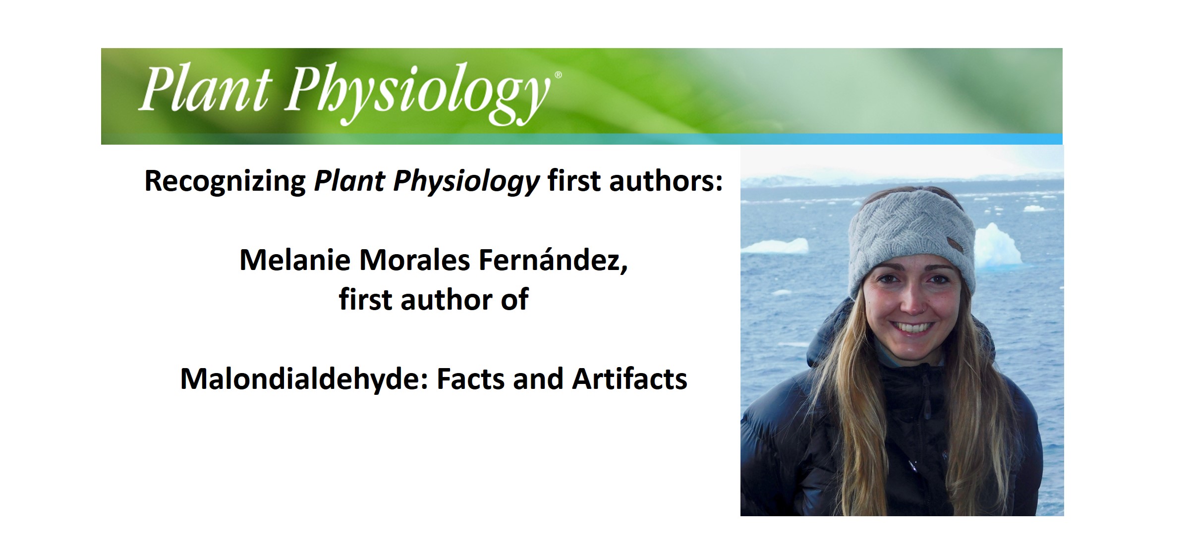 Recognizing Plant Physiology first authors: Melanie Morales Fernández ...