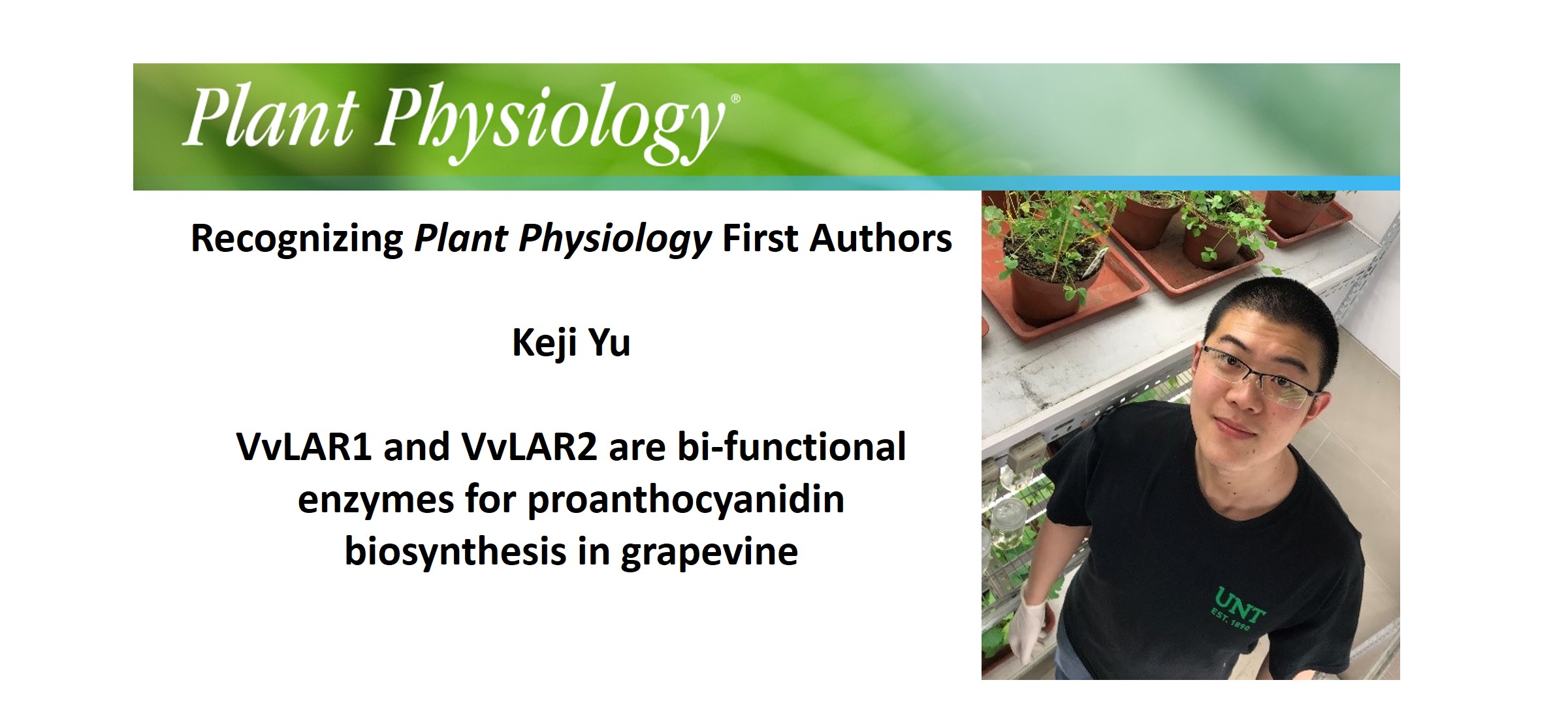 Recognizing Plant Physiology first authors: Keji Yu | Plantae