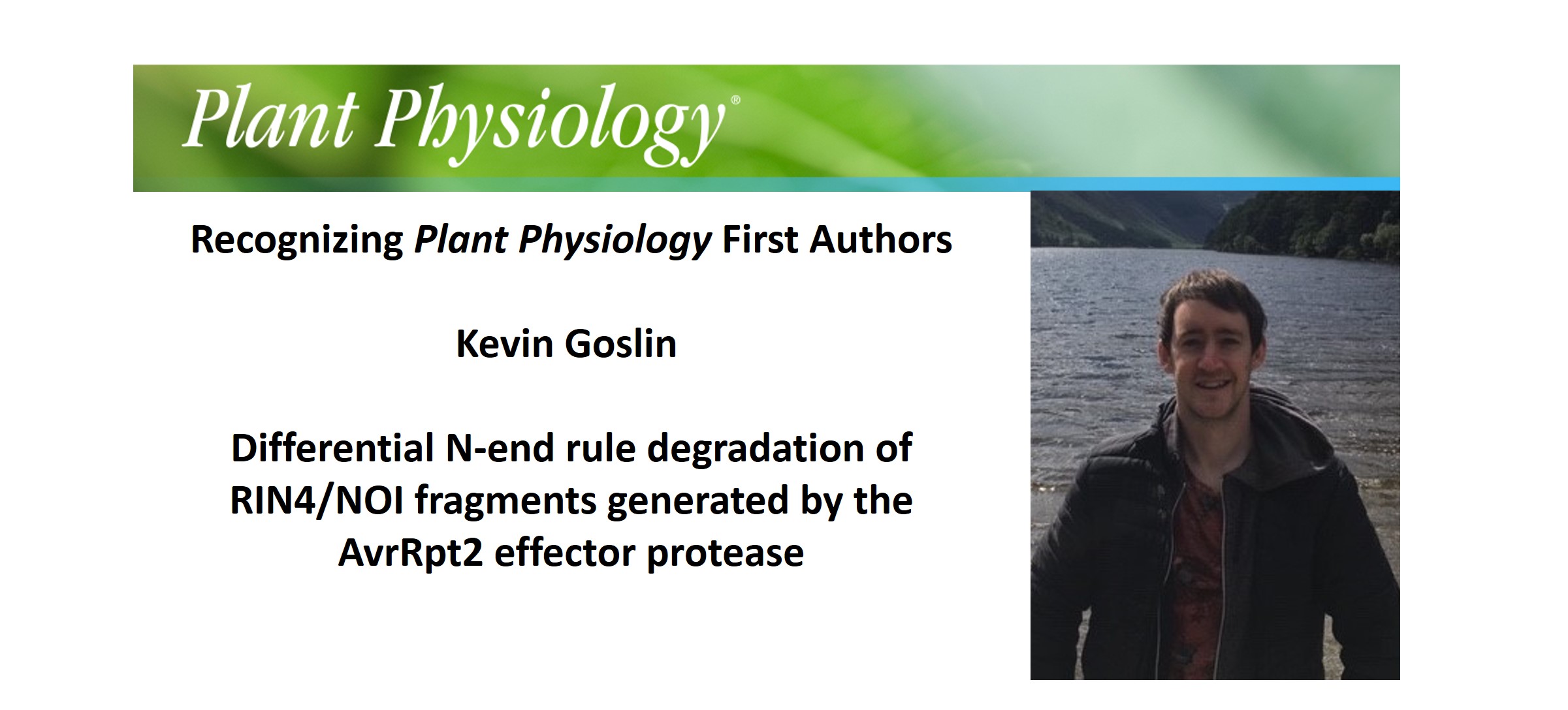Recognizing Plant Physiology first authors: Kevin Goslin | Plantae