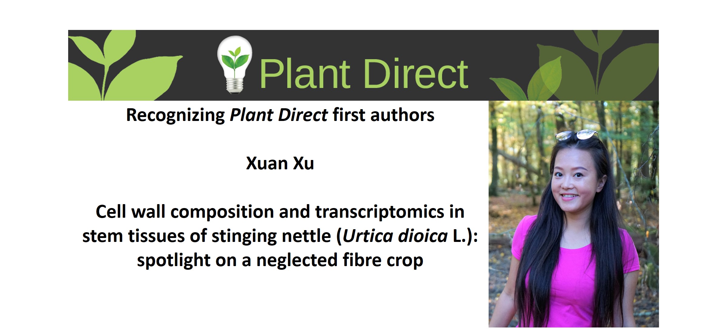 Recognizing Plant Direct first authors: Xuan Xu | Plantae