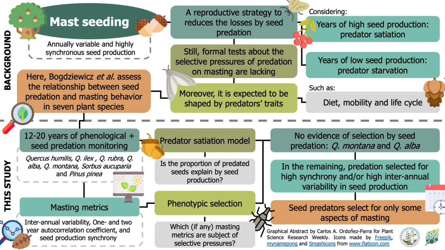Seed predation selects for reproductive variability and synchrony in ...