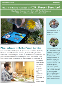 Informational Interview with Dr. Justin Runyon, US Forest Service ...