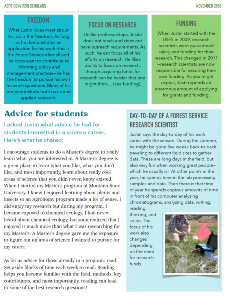 Informational Interview with Dr. Justin Runyon, US Forest Service ...